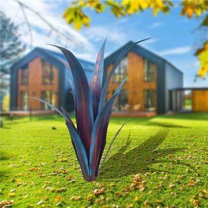 Accents | Metal Agave Tequila Rustic Sculpture With Solar Gazing Ball ...